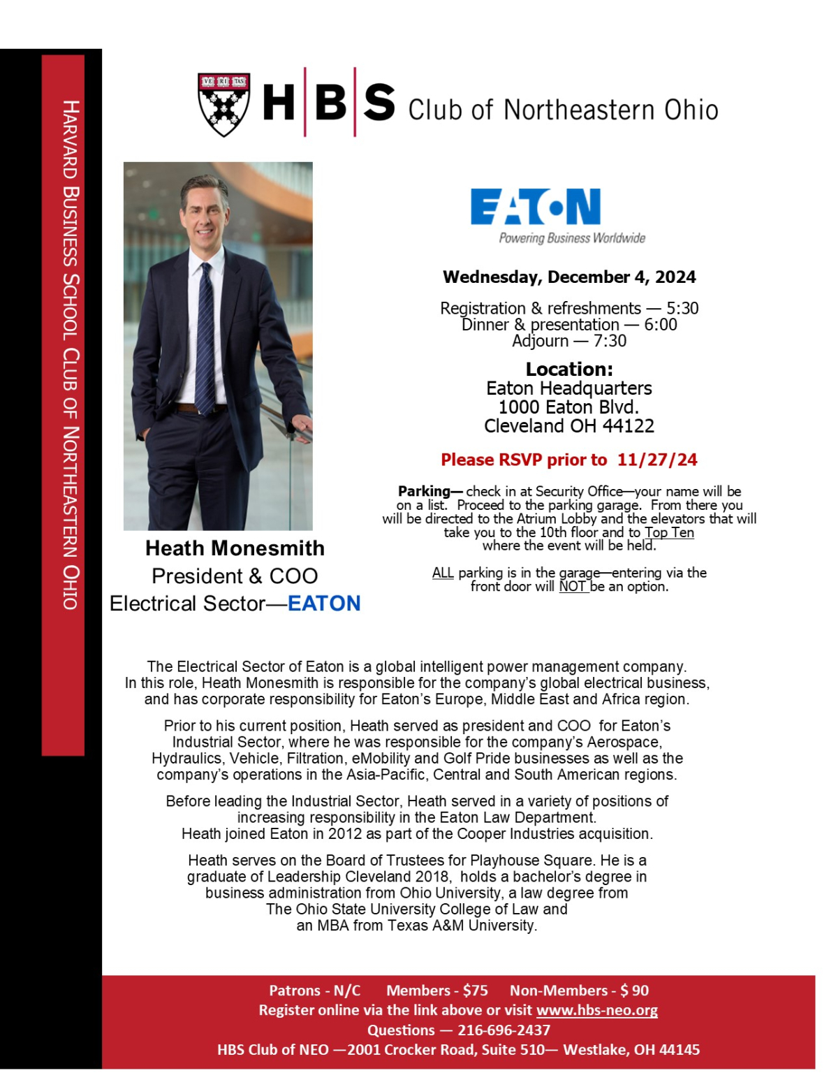 HBS Club to hear how EATON uses AI | The Harvard Business School Club ...